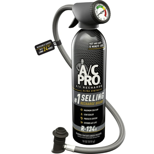A/C Pro ACP-100 Ultra Synthetic R-134a Car Refrigerant Kit - 18 OZ ...