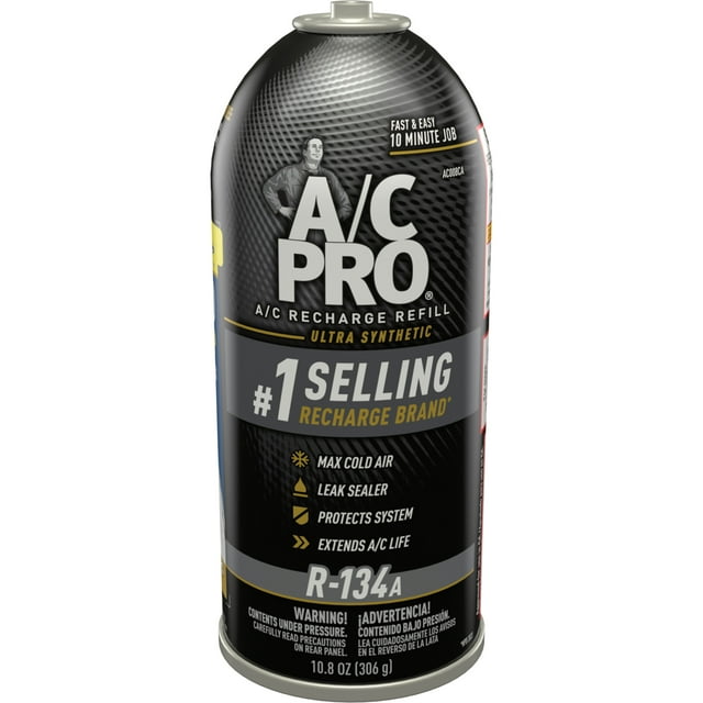 A/C Pro R-134A Professional Formula Refrigerant Refill (10.8 OZ, 1 pack ...