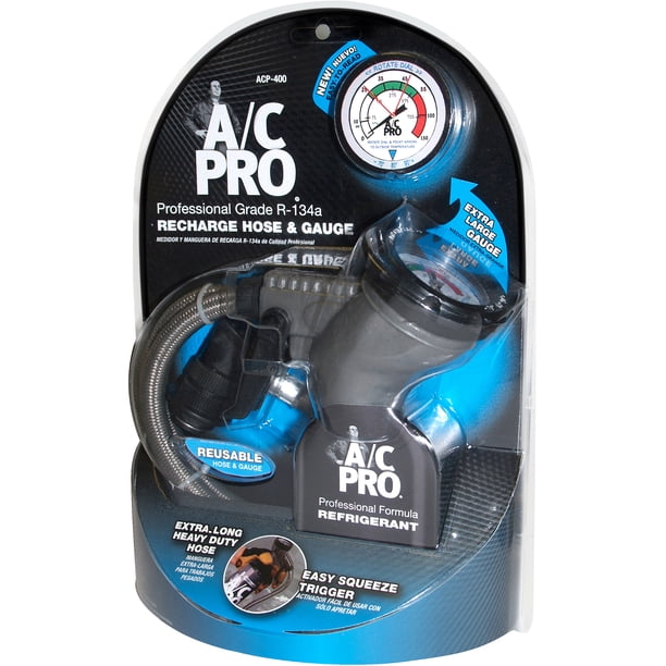 A/C Pro R-134A Professional Grade Recharge Hose and Gauge - Walmart.com