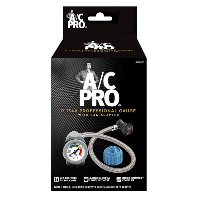 A/C Pro R-134a Professional Gauge with Can Adapter (ACP401-W3 ...