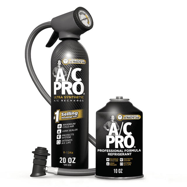 A/C Pro Refrigerant Combo 2 Pack, 20oz Kit and 10oz Refill - Walmart.com