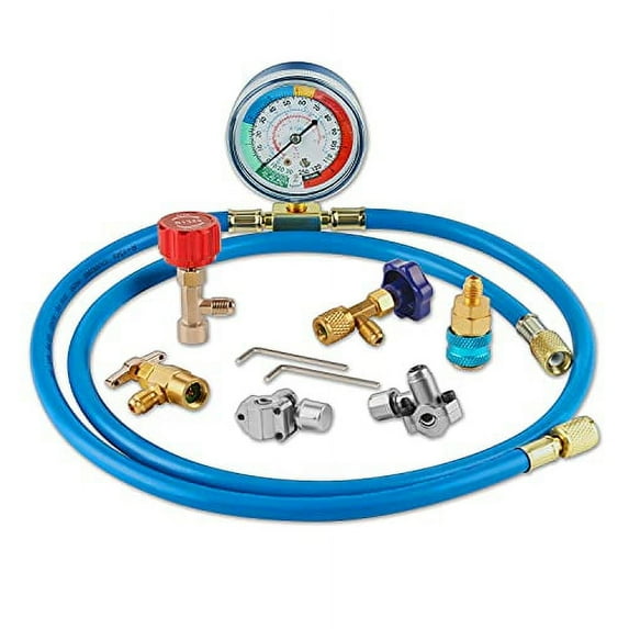 A/C R134A Refrigerator Freon Recharge Kit with Bullet Piercing Valve ...