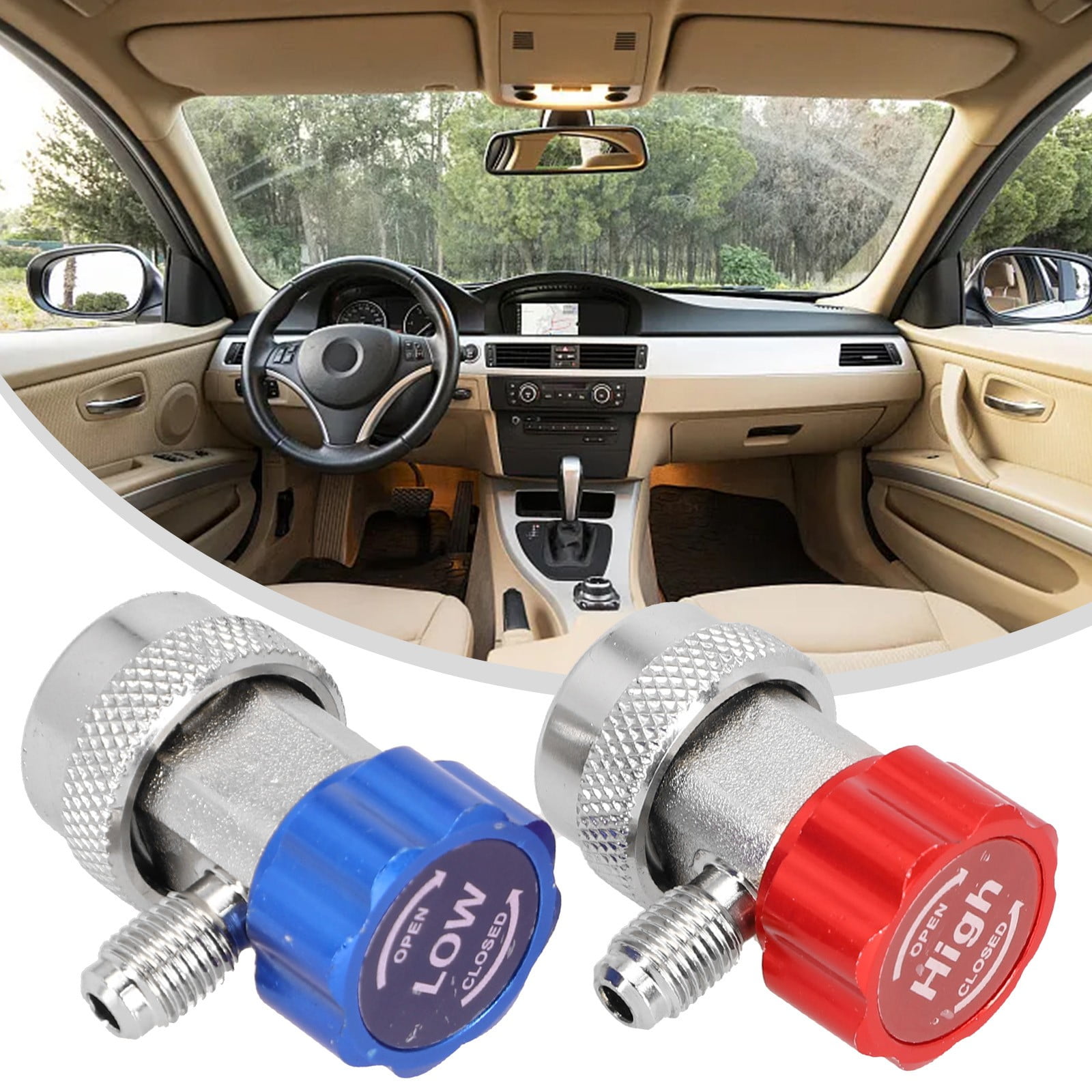 A/C R134a Car Air Conditioner Adapter Coupler Quick Connectors High&Low ...