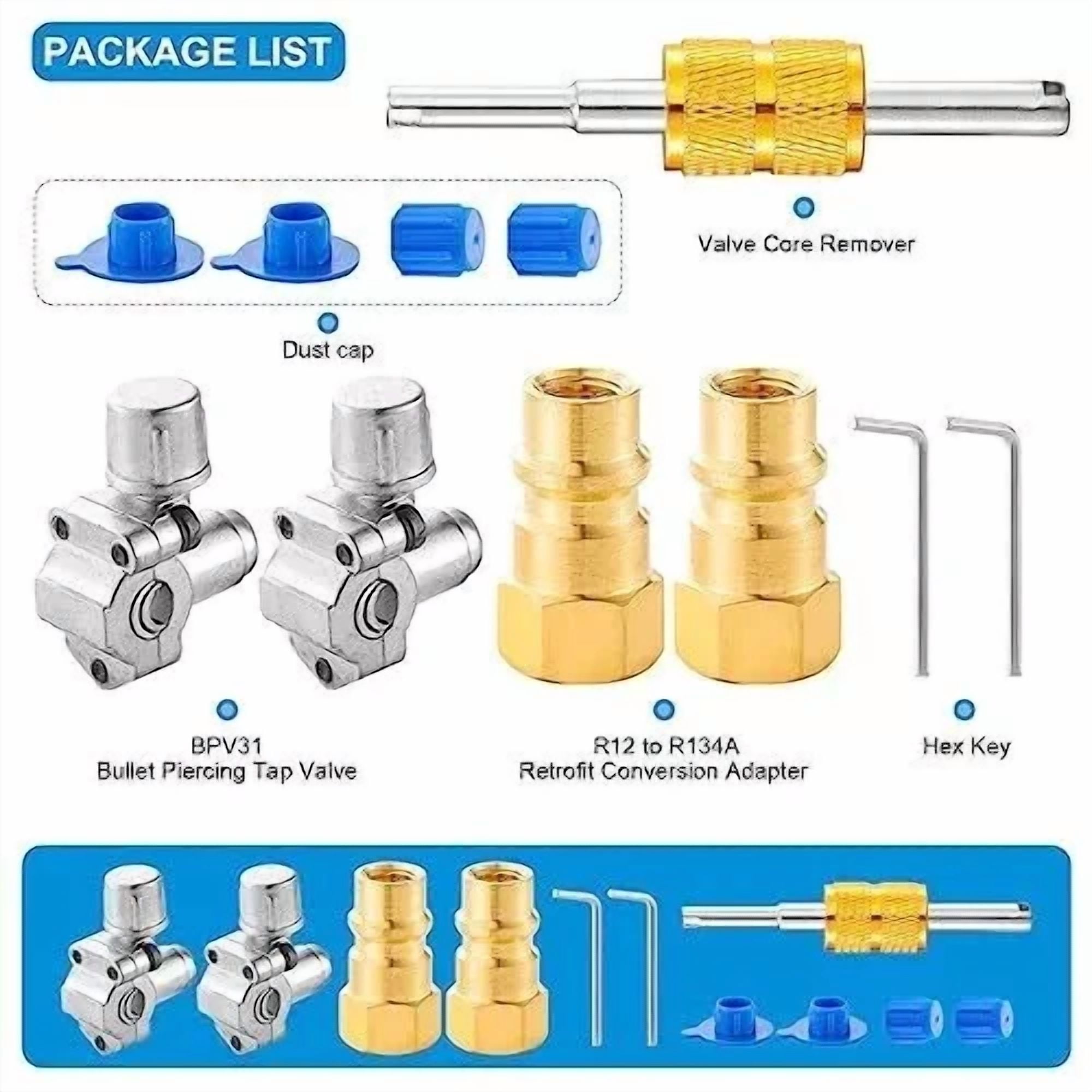 A/C Retrofit Valve Kit R12 To R134A Conver Adapter Bpv31 Bullet ...