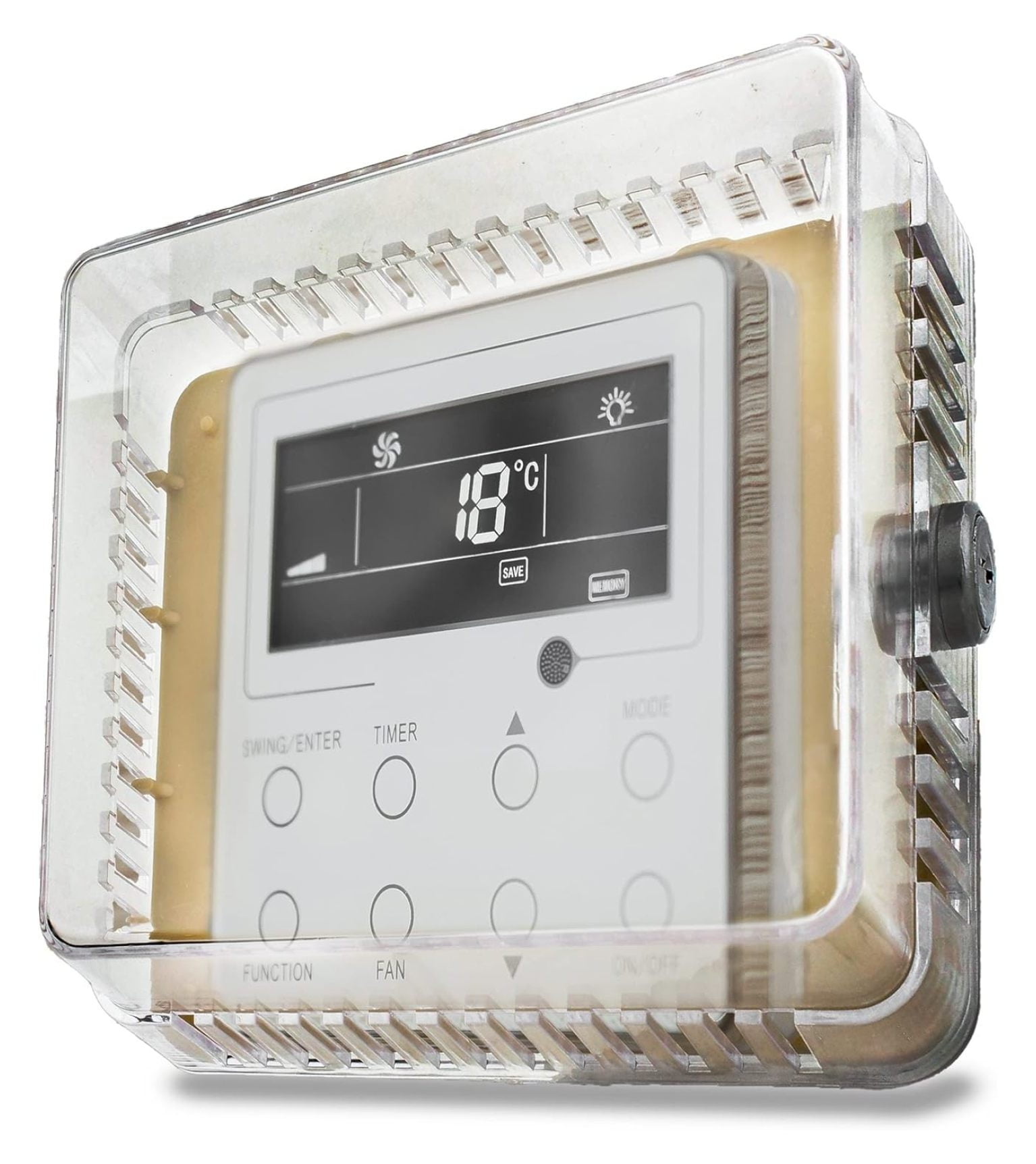 A/C Thermostat Lock Box with Key S 1pk - Plastic Locking Wall ...