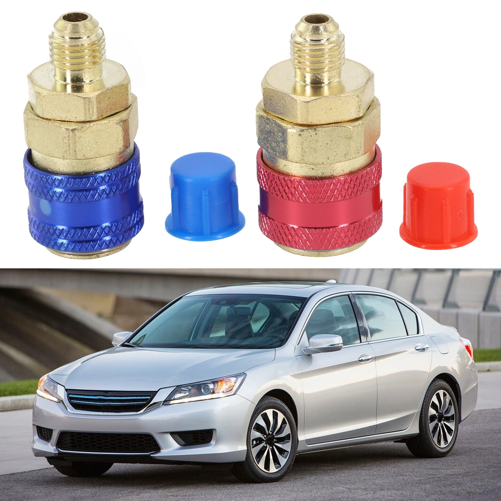 A/C for R134A Quick Coupler Adapter Car High & Low Side Hvac Sae Male ...