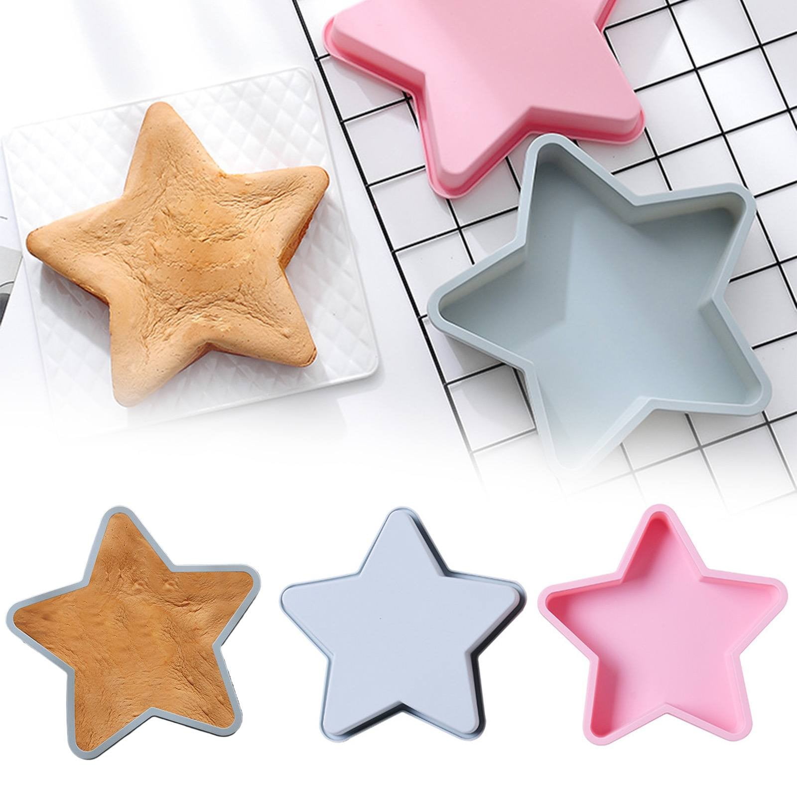 A Cake Mold Clearance! Cake Flexible Silica Gel Star Shaped Baking Pan ...