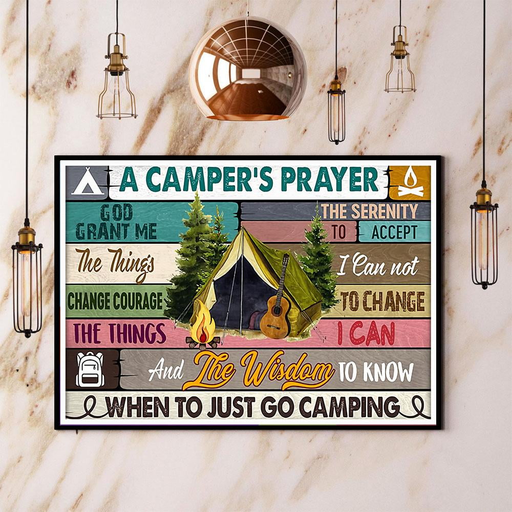 A Camper'S Prayer When To Just Go Camping Paper Poster No Frame Matte ...