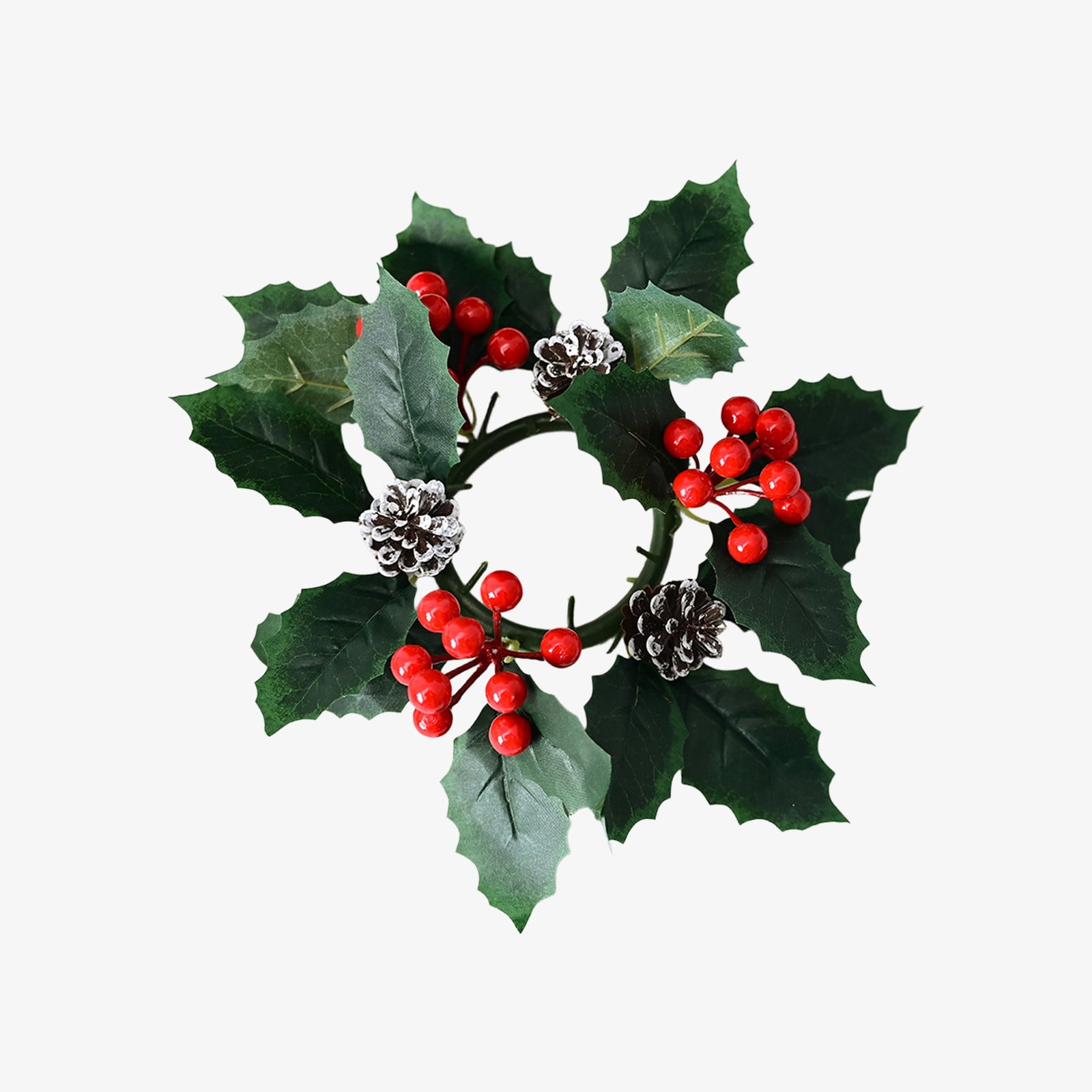 A Candle Aromatherapy Holder Red Fruit Wreath Christmas Desktop ...