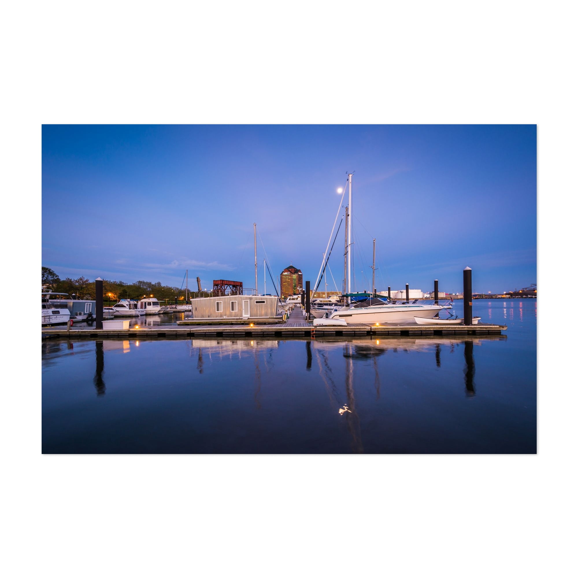 A Canton Full Moon - Baltimore Maryland Photography Harbor Boat Scenic ...