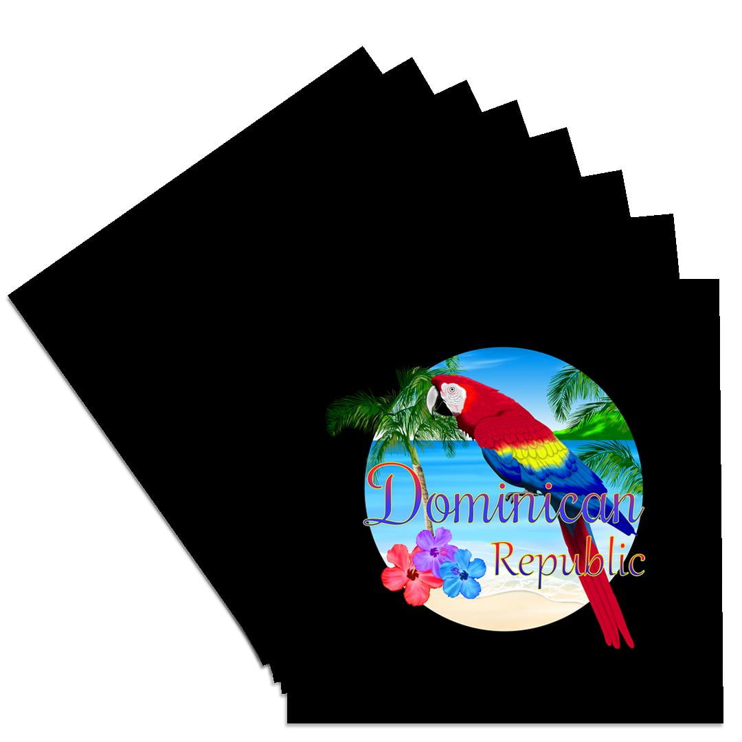 3drose, a Caribbean Beach with Parrot Design for the Dominican Republic ...