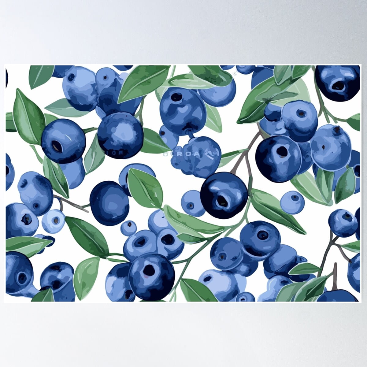 A Case Of The Blueberries Poster Wall Art, Modern Wall Decor For Living ...
