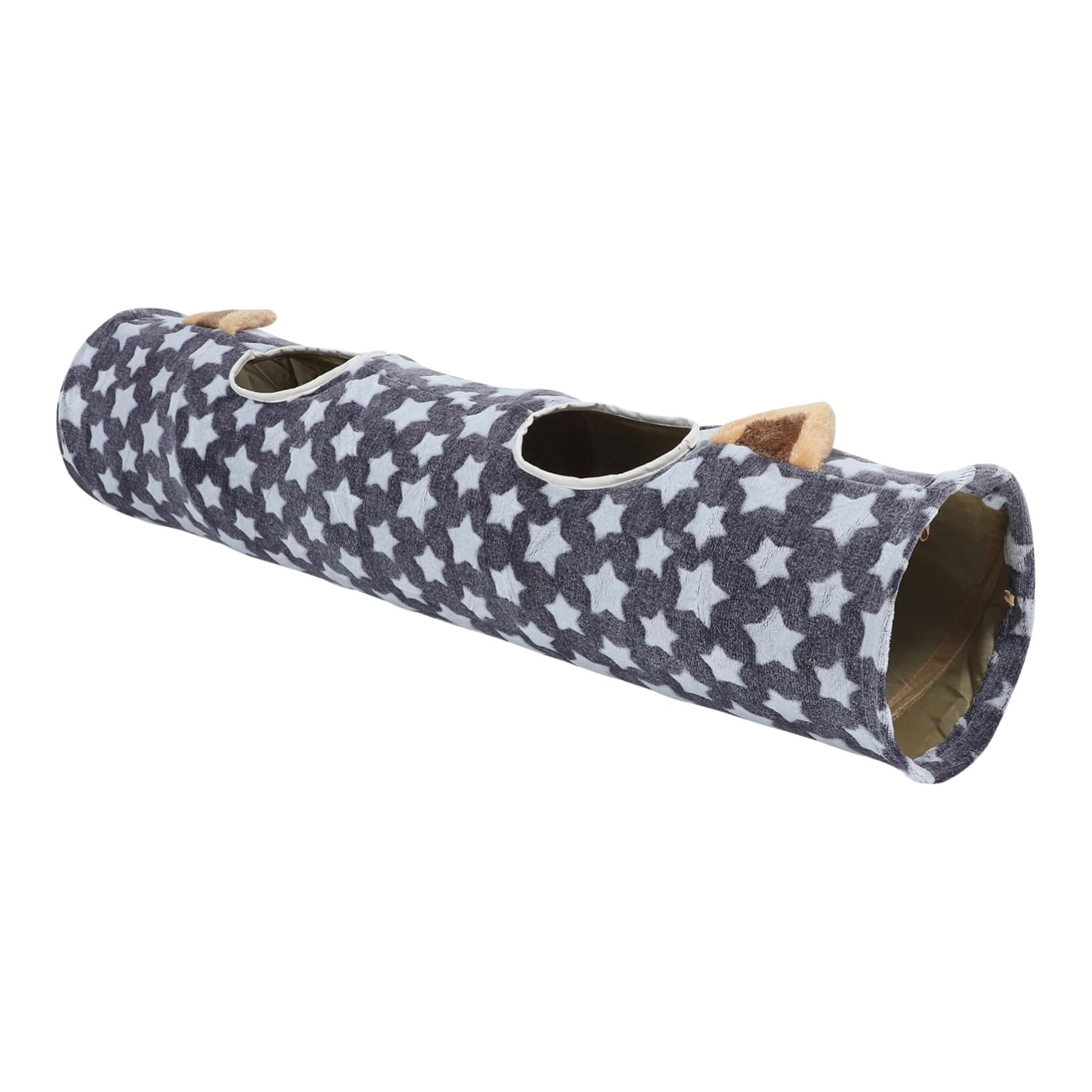 A Cat Tunnel for Indoor Cats Cat Spiral Tube Kitten Hiding Toy Cat Ears ...