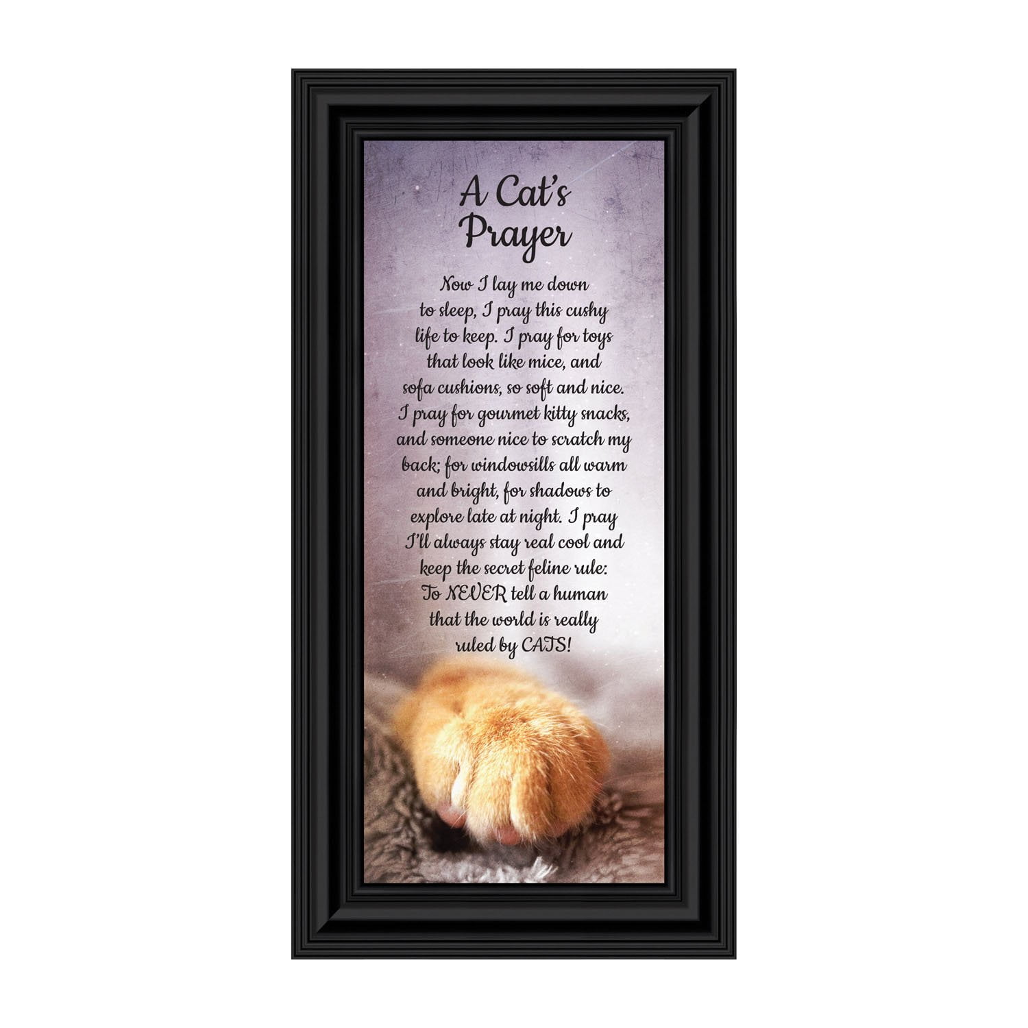 A Cat's Prayer, Pet Lover Gift, Paw Prints Picture Frame, 4x10, 7412 ...