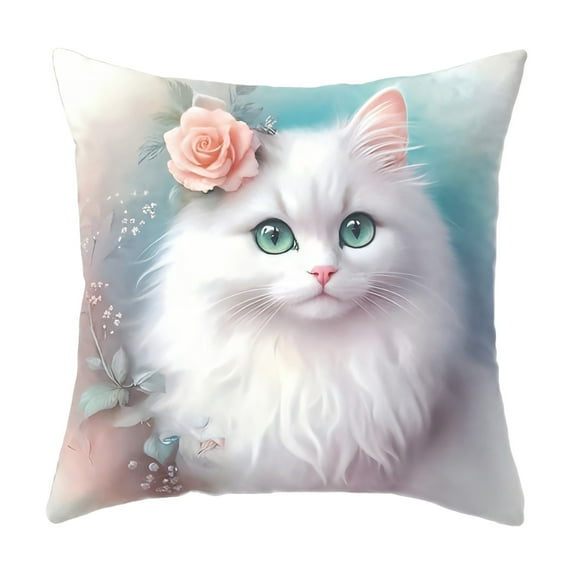 A Cats Patterns Pillow Covers 45X45Cm 17.72X17.72 Inches Decorative ...