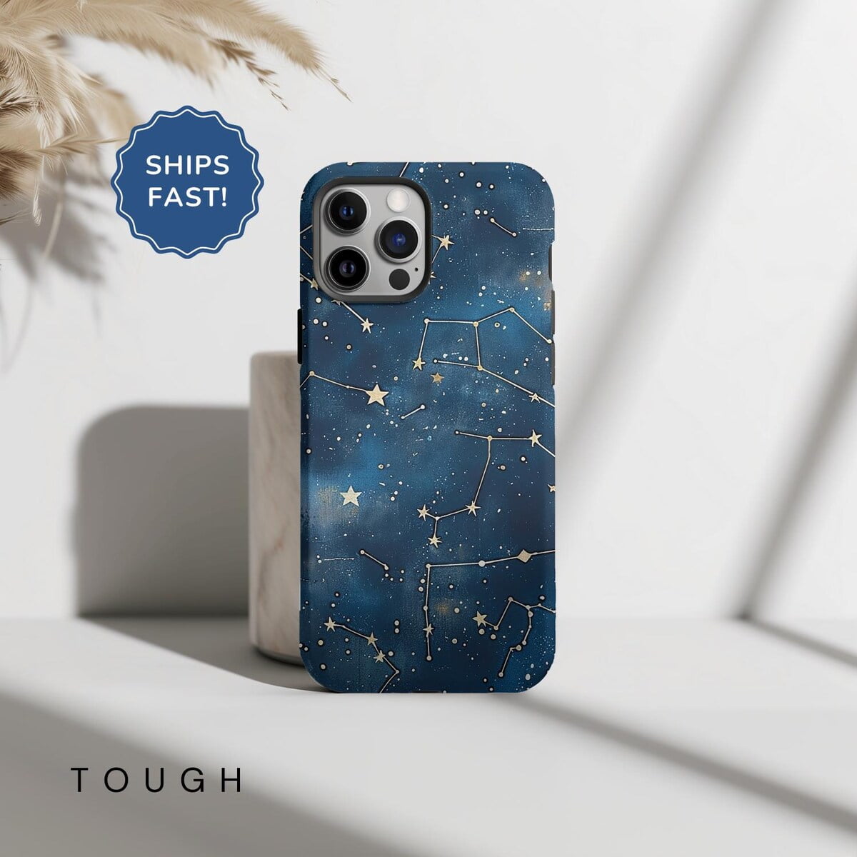 A Celestial Phone Case with a Night Sky Constellation for 17 16 15 14 ...