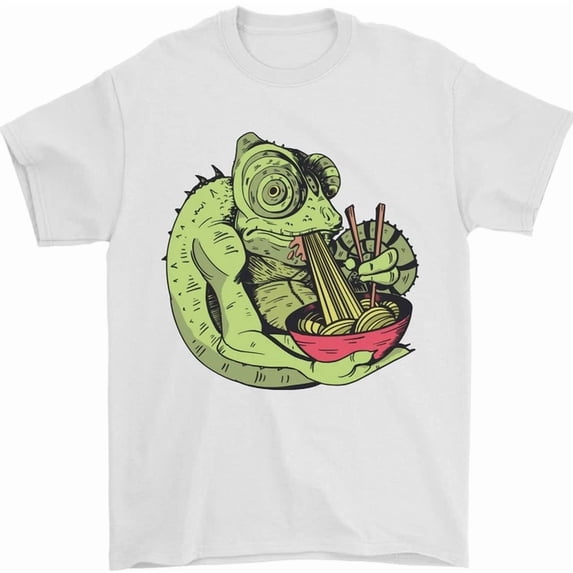 A Chameleon Eating Ramen T-Shirt - Walmart.com