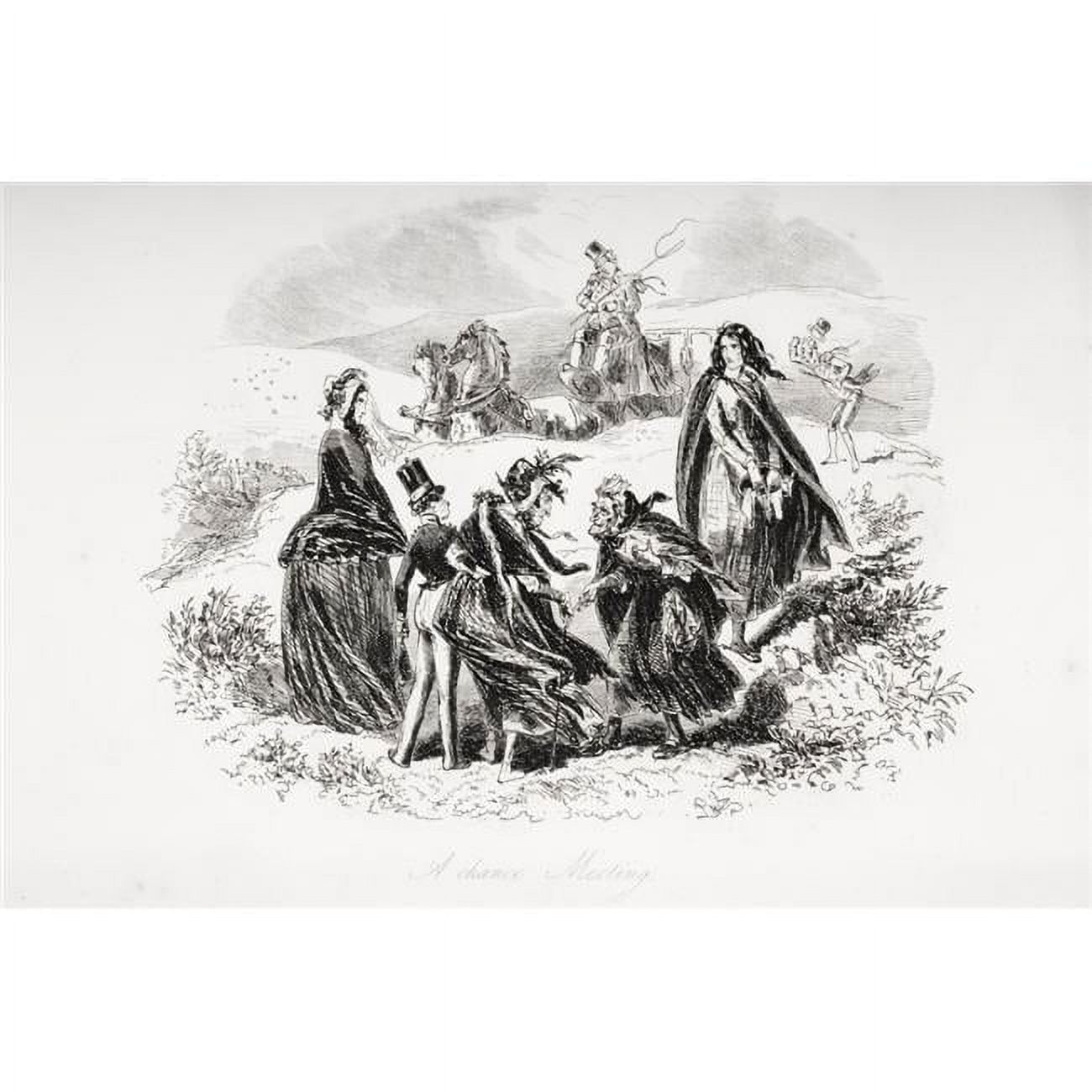 A Chance Meeting. Illustration From the Charles Dickens Novel Dombey ...