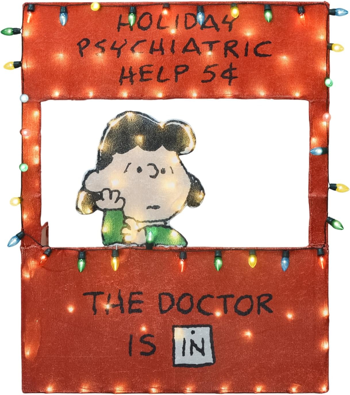"A Charlie Brown Christmas" 2D Lucy Psychiatric Help Booth with Lights ...