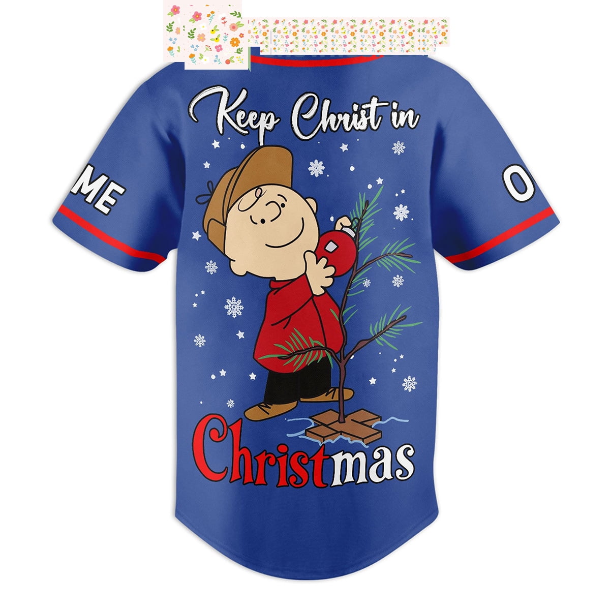 A Charlie Brown Christmas Keep Christ In Christmas Custom Name Baseball ...