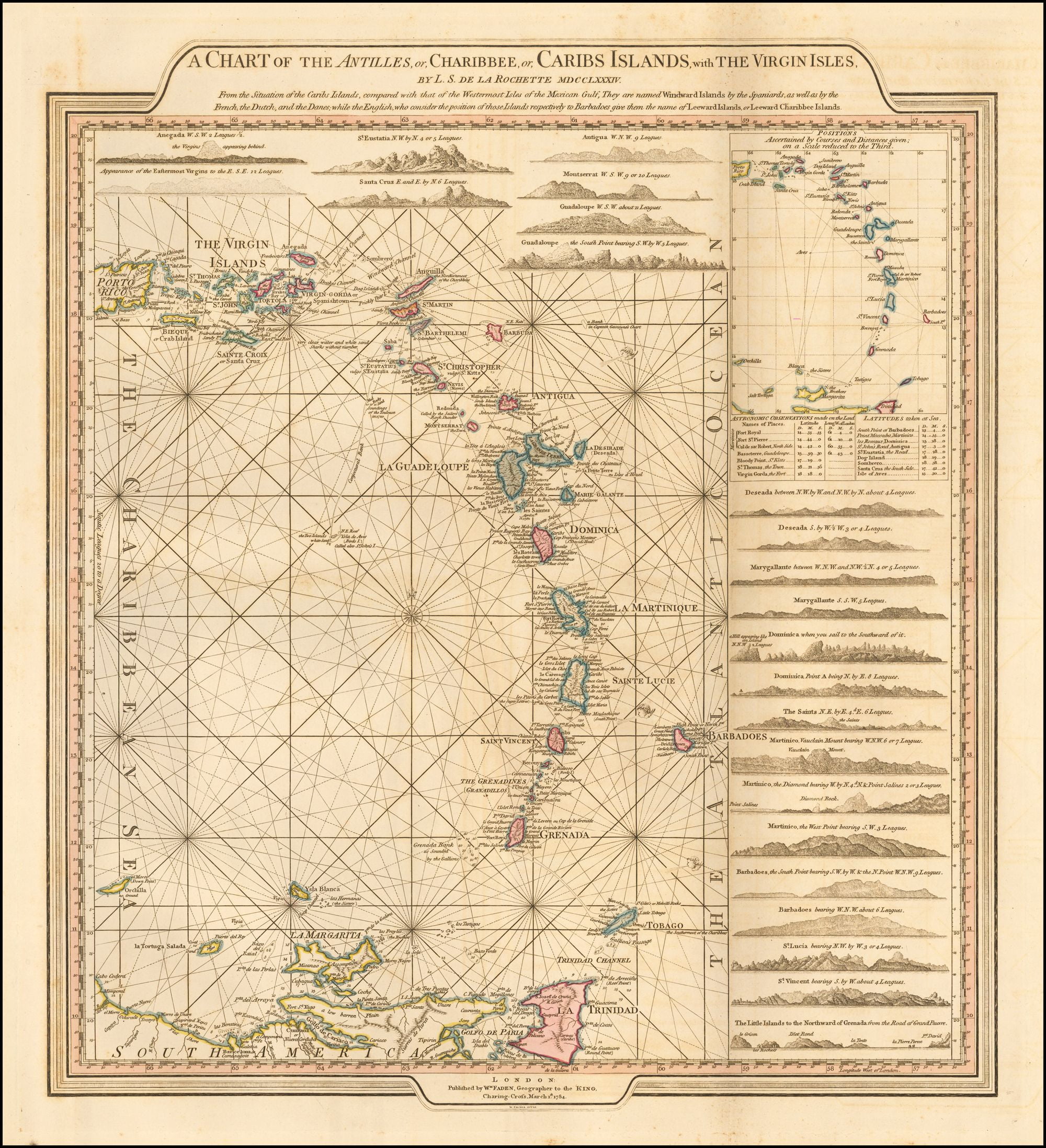 A Chart of the Antilles, or, Charibbee or, Caribs Islands, with the ... A Chart of the Antilles, or, Charibbee or, Caribs Islands, with the ...