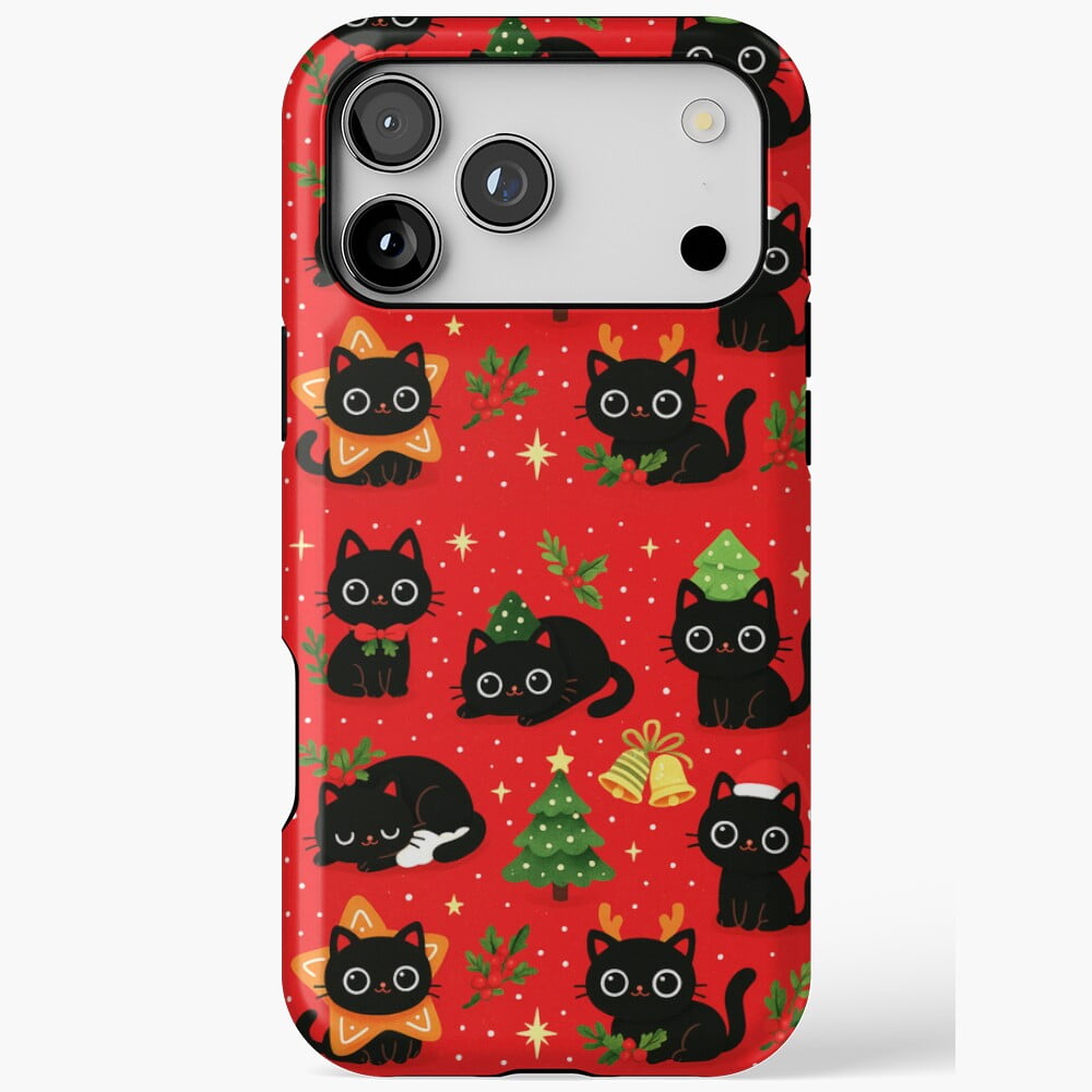 A Cheerful Cat Protective Case for iPhone 11 12 13 14 15 16 17 Pro Max ...