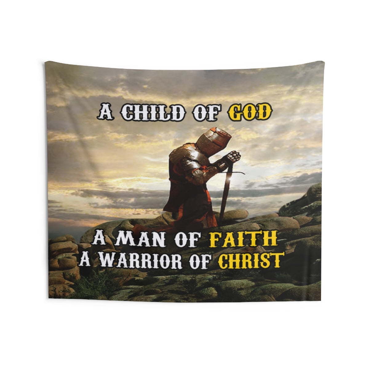 Child of God Man of Faith Warrior of Christ Galatians Bible Verses Wall ...