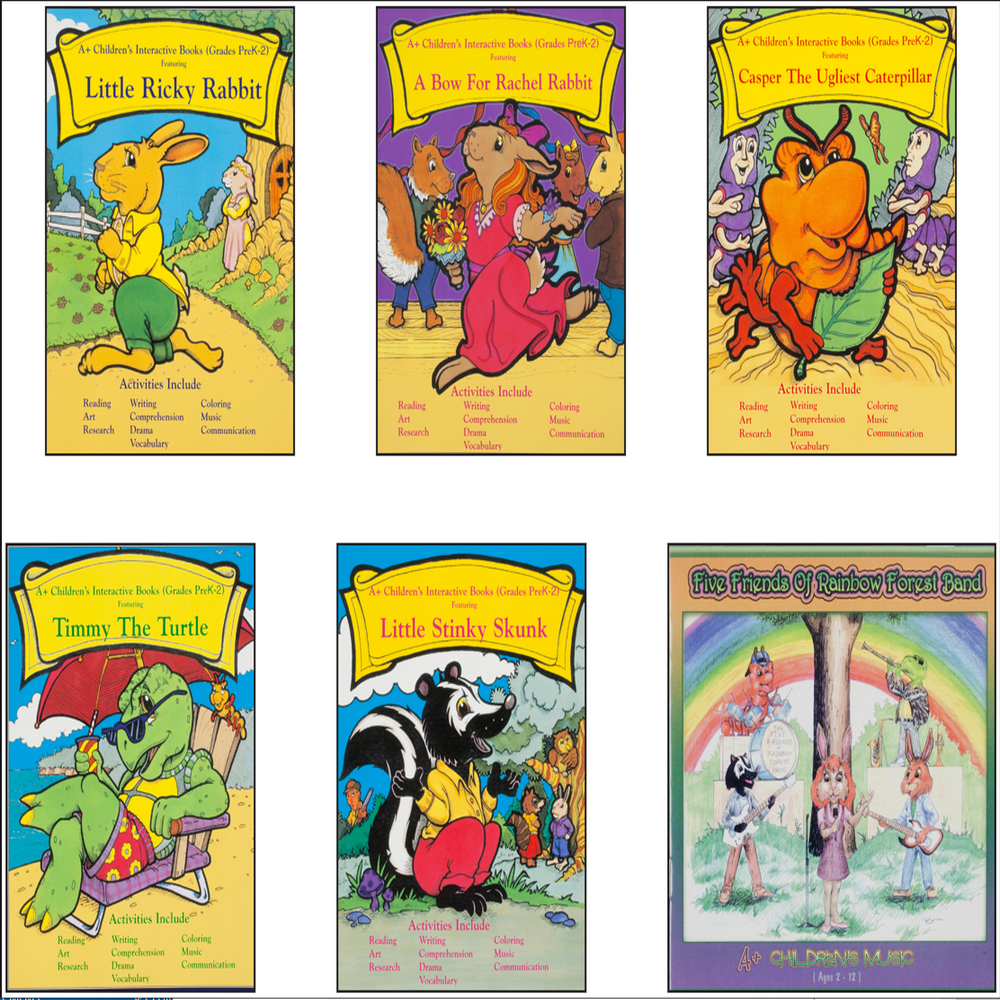 A+ Children's Interactive Reading-Activity Coloring Books with Music CD ...