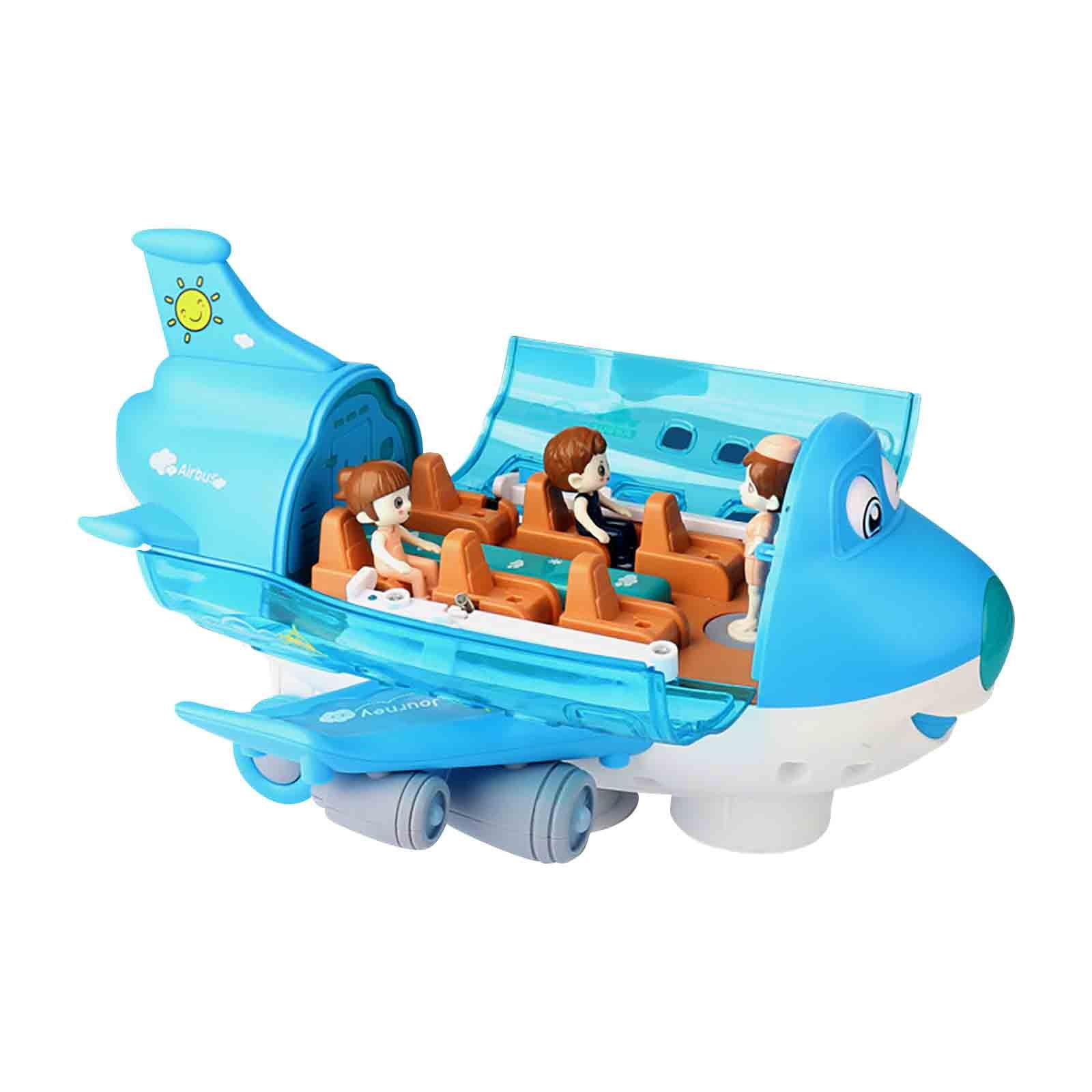 A Childrens Electric Airplane Toy Simulation Model Lights 360 Rotating ...