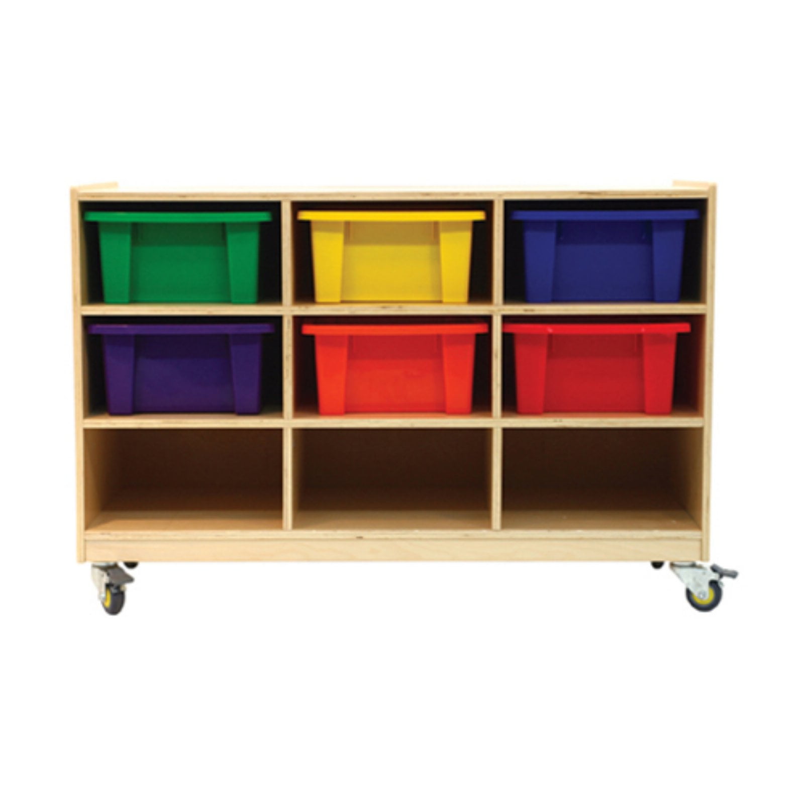 A+ Childsupply 9 Bin Storage Cubbies with Casters - Walmart.com