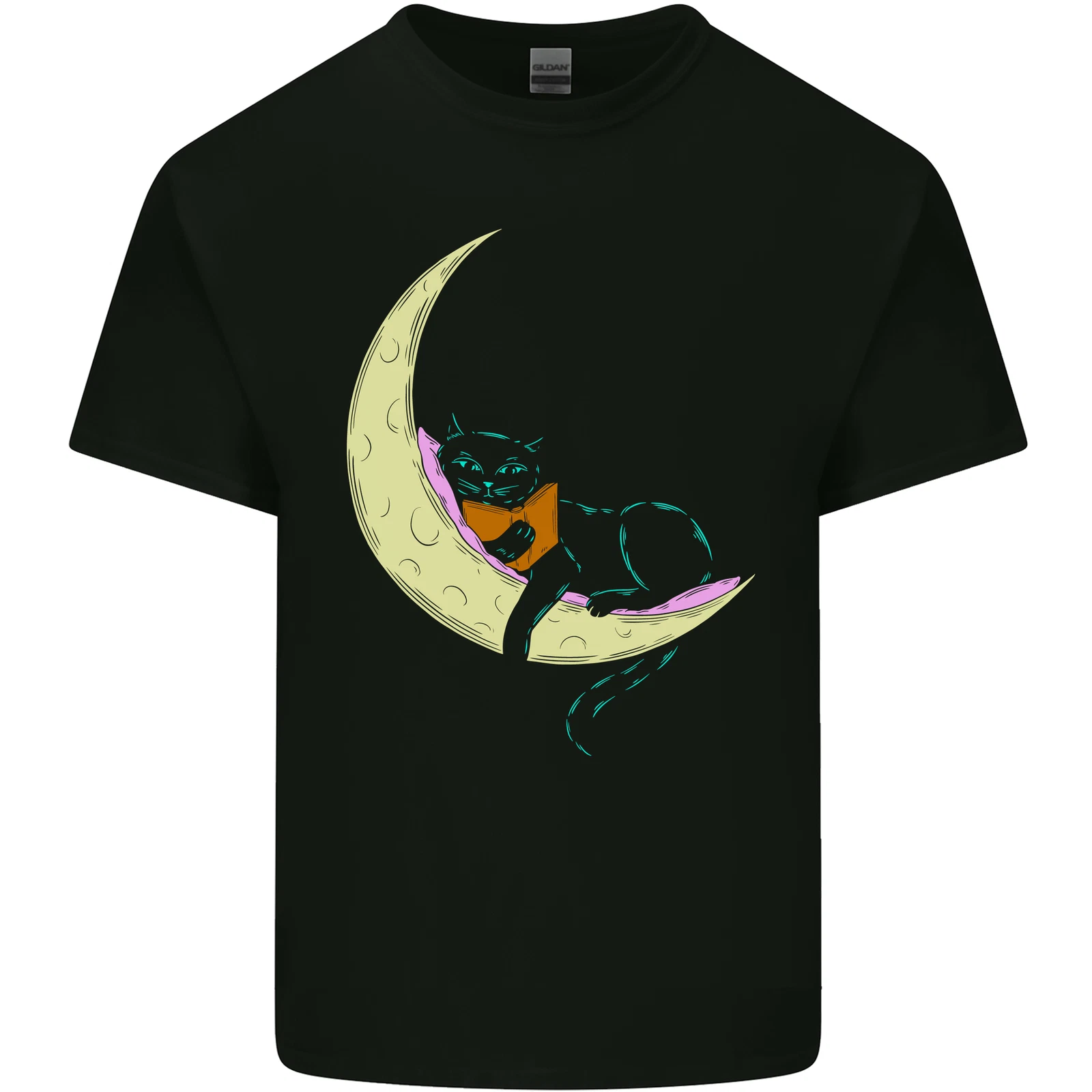 A Chilled Cat Reading a Book on the Moon for a Funny and Feline and ...