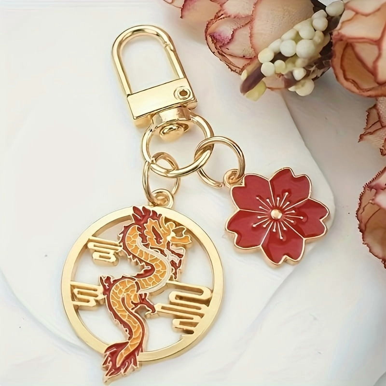 A Chinese-Style Lucky Dragon Keychain Accessory for Students' Backpacks ...