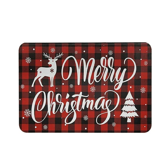 A Christmas Doormat With Polyester Build And Festive Patterns 16X24 ...