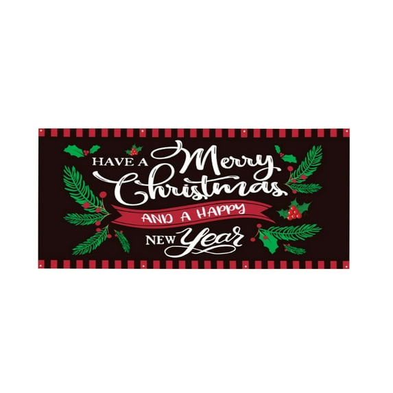 A Christmas Garage Banner 400X180Cm, Polyester Large Outdoor Door Decor ...