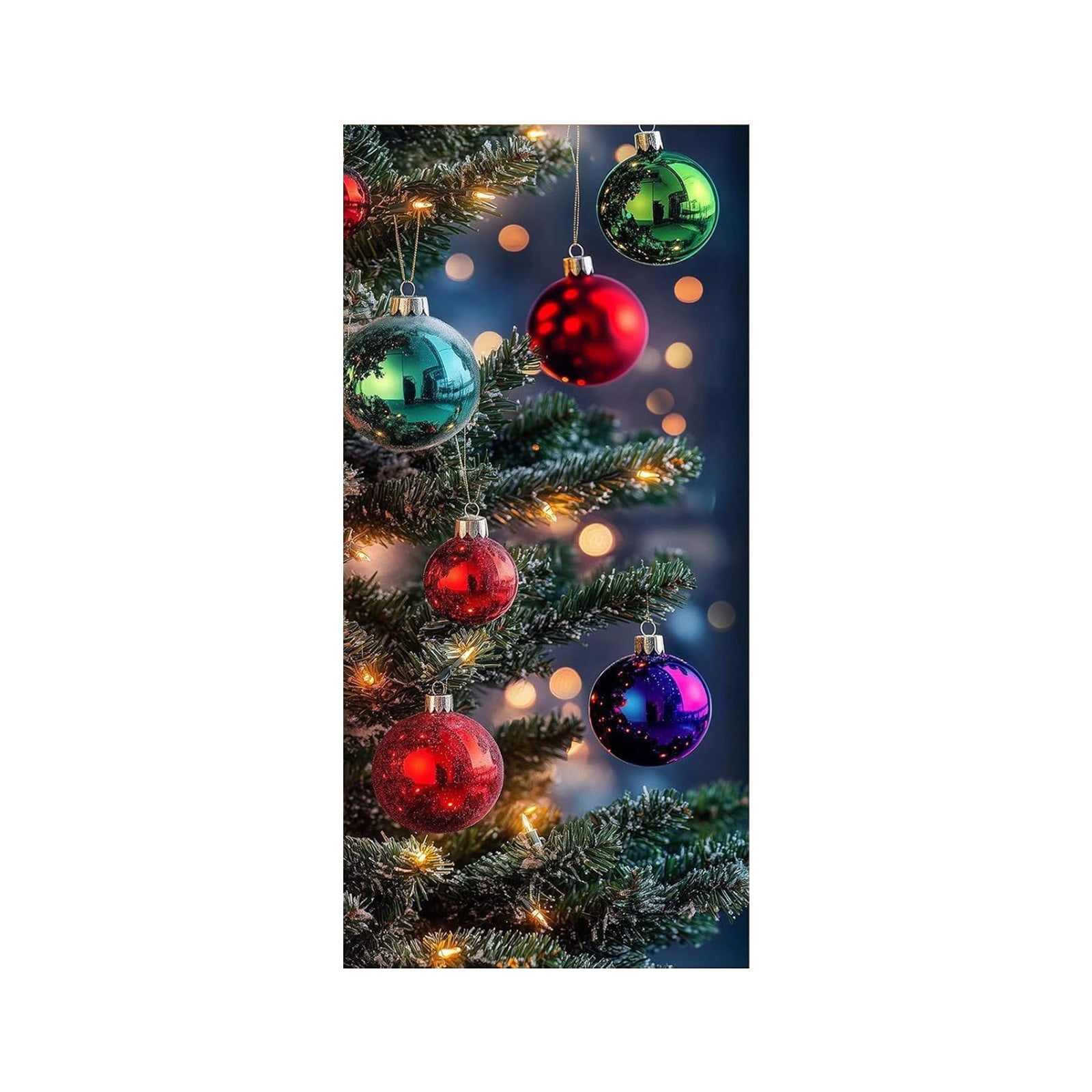 A Christmas Gingerbread House Pattern Door Cover Curtain For Wall ...