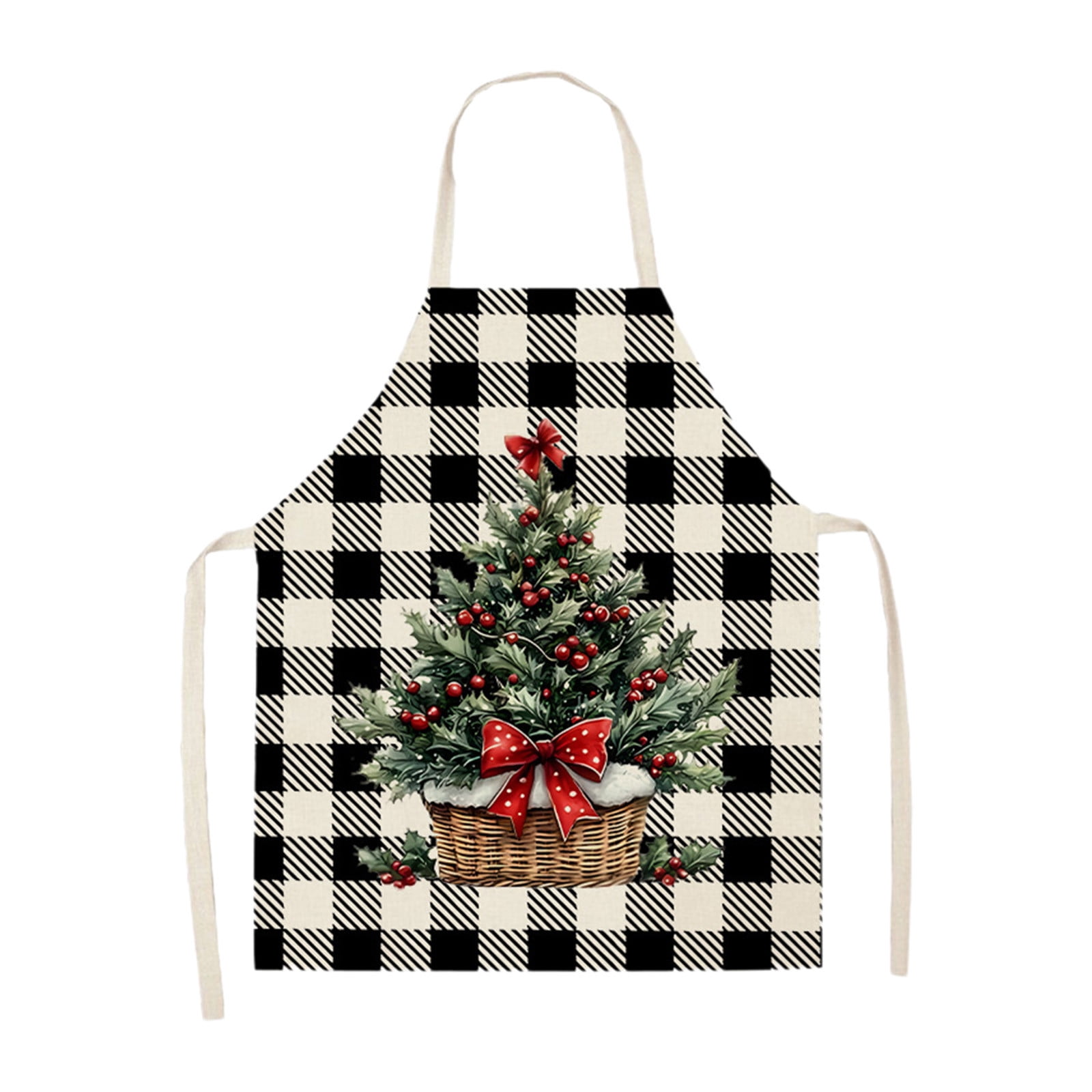 A Christmas Kitchen Apron Style A Festive Holiday Print With Adjustable ...