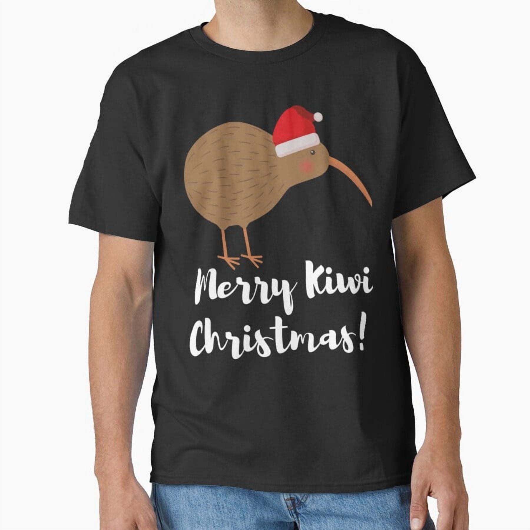 A Christmas New Zealand Kiwi A Funny Holiday Bird Animal H10111 T-Shirt ...