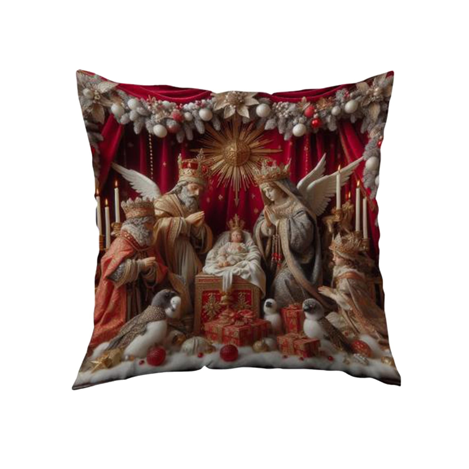 A Christmas Pillow Cover Printed Design For Living Room Office ...