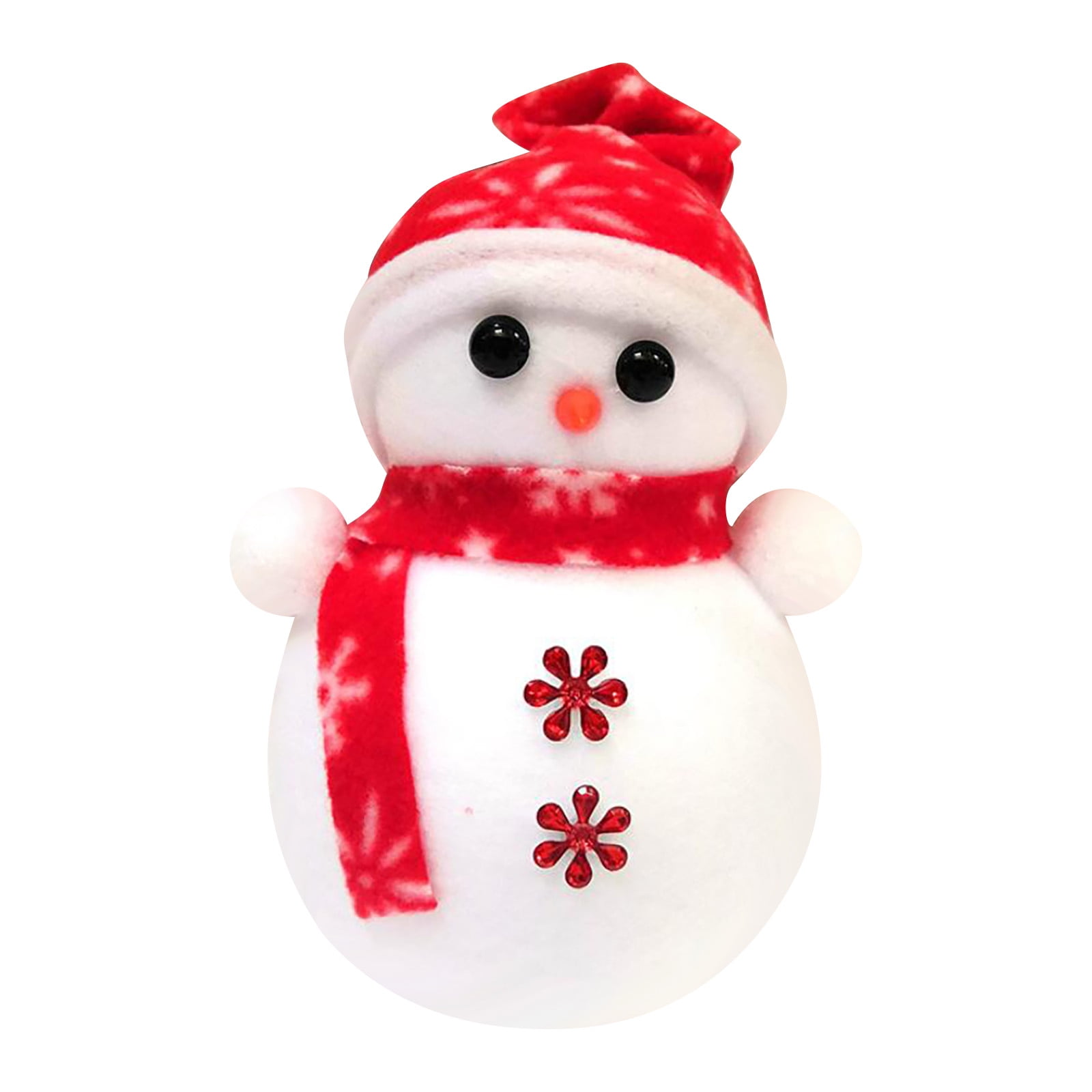 A Christmas Snowman Doll Ornament For Tree Decoration Soft Foam Material With Scarf And Hat 8X4 ...