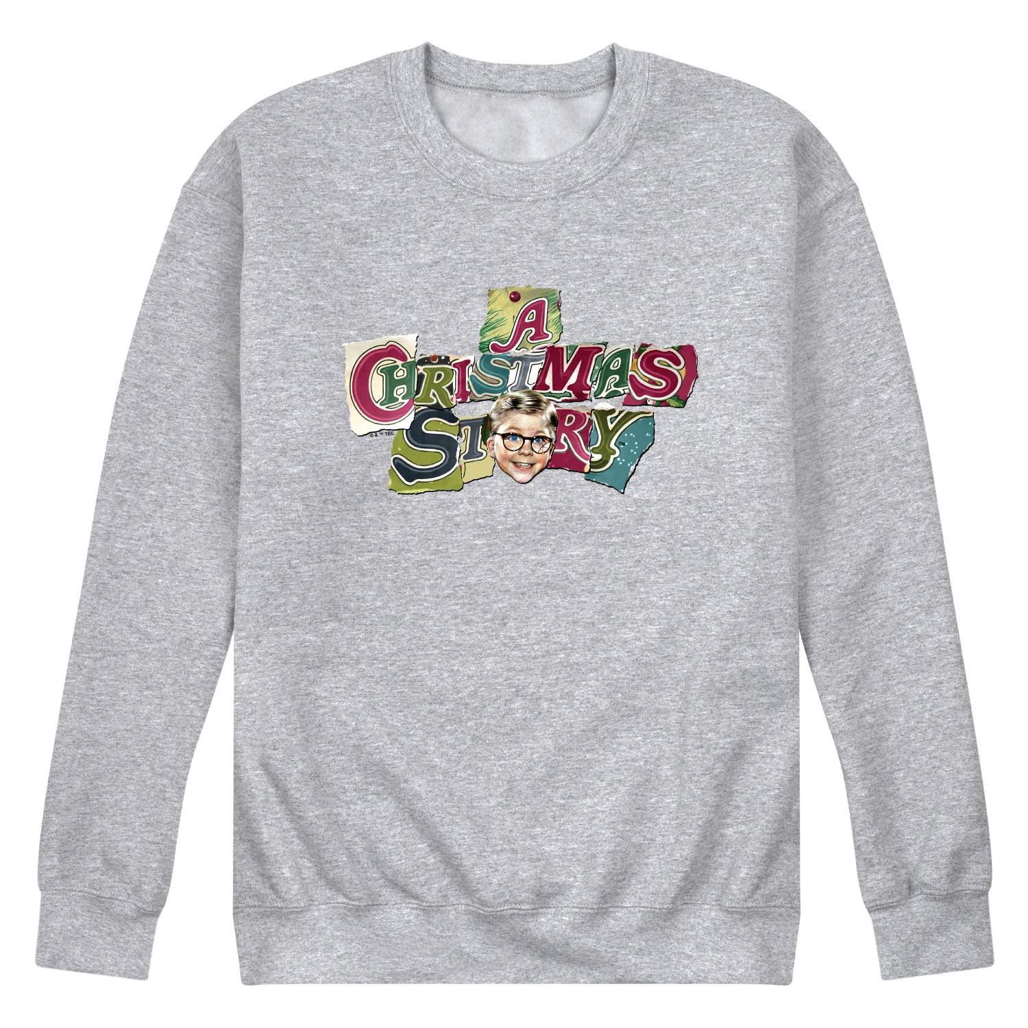 A Christmas Story - Letter Clippings Collage - Men's Crew Fleece ...