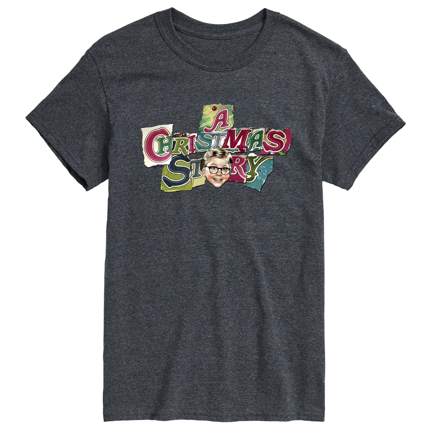 A Christmas Story - Letter Clippings Collage - Men's Short Sleeve ...