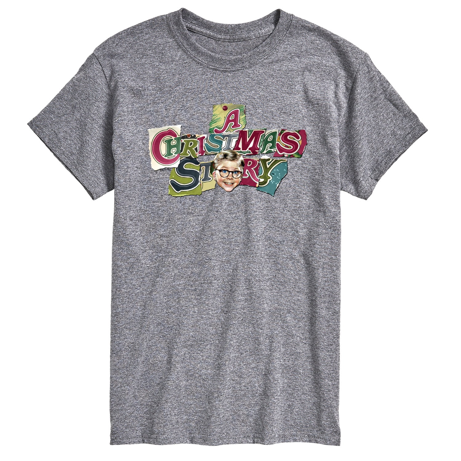 A Christmas Story - Letter Clippings Collage - Men's Short Sleeve ...