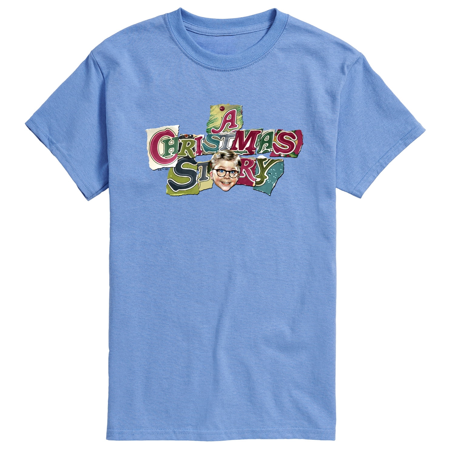 A Christmas Story - Letter Clippings Collage - Men's Short Sleeve ...