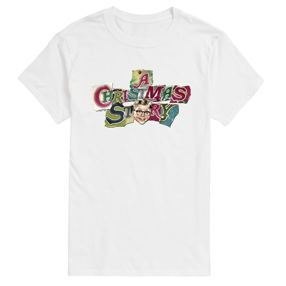 A Christmas Story - Letter Clippings Collage - Men's Short Sleeve ...