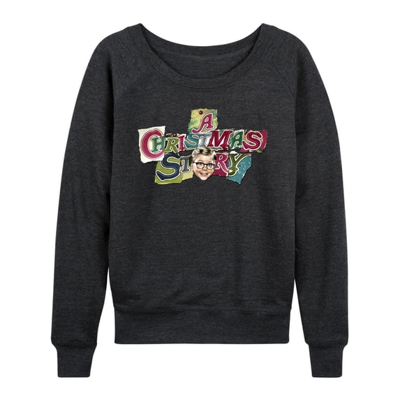 A Christmas Story - Letter Clippings Collage - Women's French Terry ...