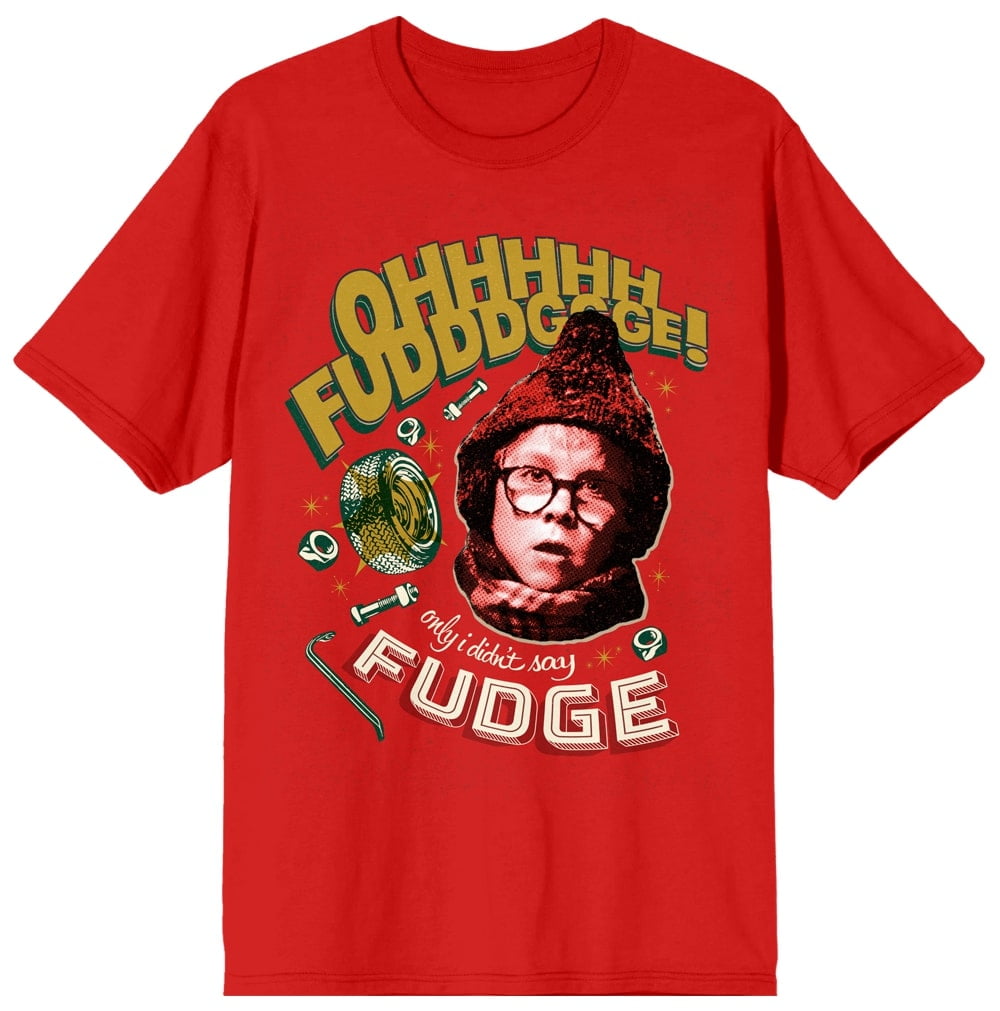 Walmart A Christmas Story Merch: Ohh Fudge Unisex Red Graphic Tee ...