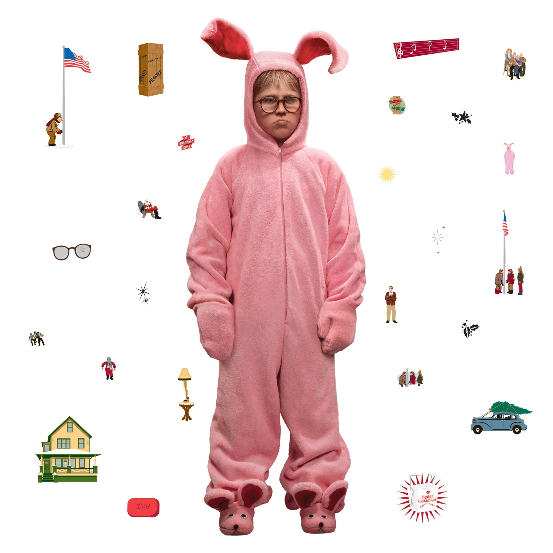 A Christmas Story Ralphie Bunny Suit Giant Wall Decals - Walmart.com