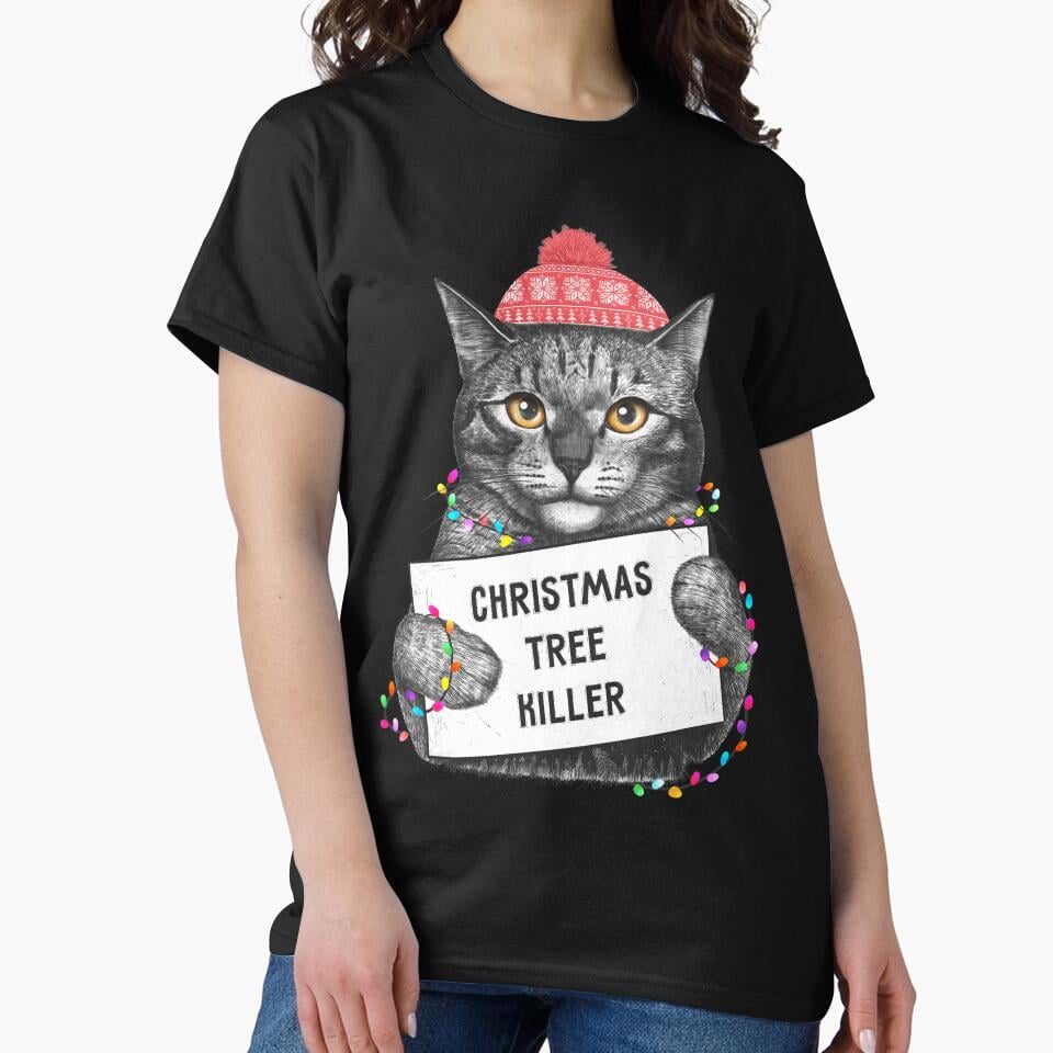 A Christmas Tree Killer A Funny Holiday Horror Parody Design G14429 ...