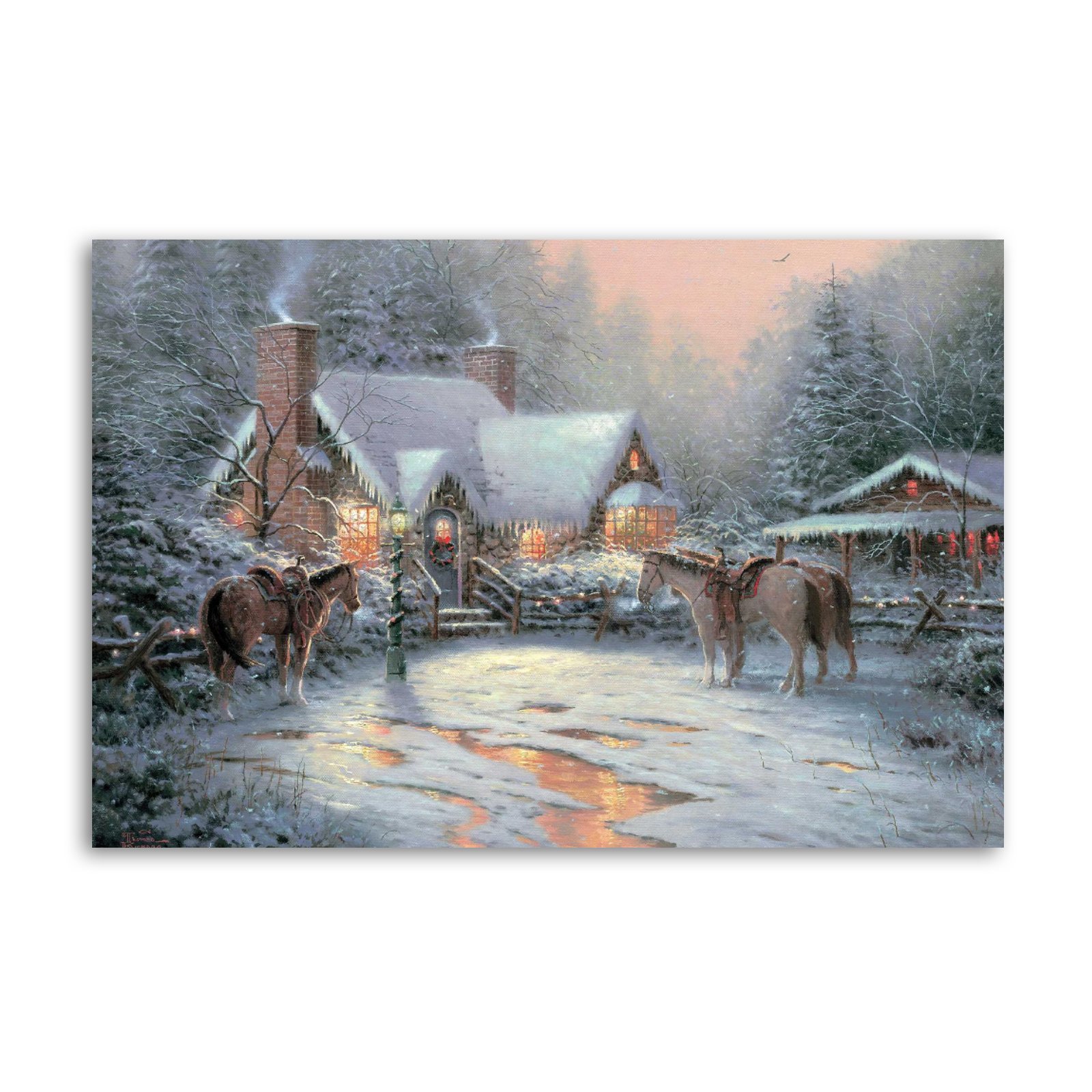 A Christmas Welcome Artworks Canvas Poster Room Aesthetic Wall Art ...