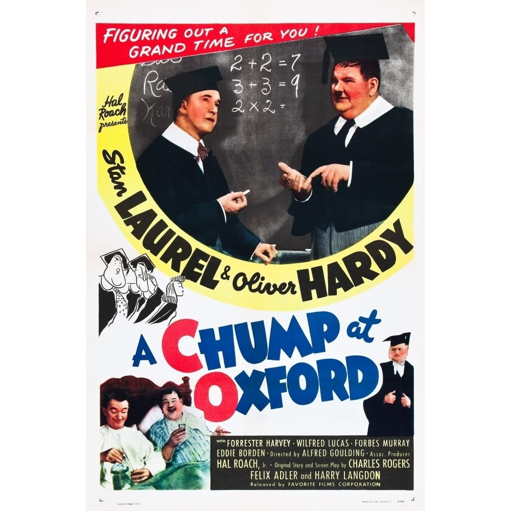 A Chump At Oxford Top And Bottom L-R: Stan Laurel Oliver Hardy On ...